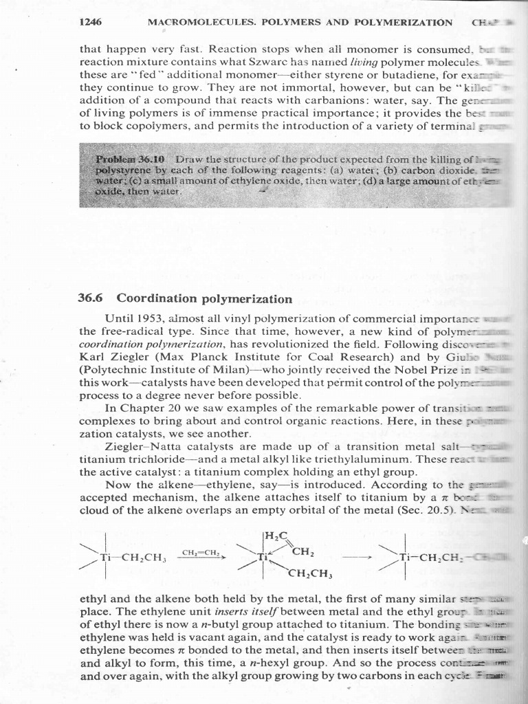 7c - Polymers 3 - Ziegler Natta 1 | PDF | Polymers | Alkene