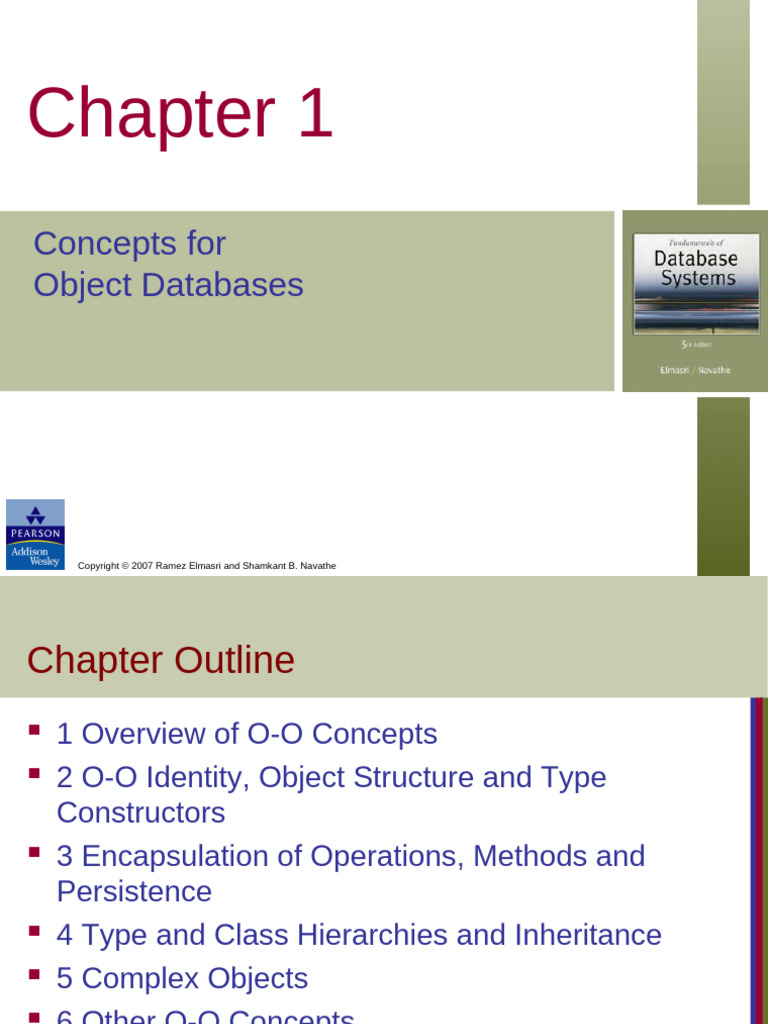 Ch-1 OODBMS | PDF | Data Type | Method (Computer Programming)