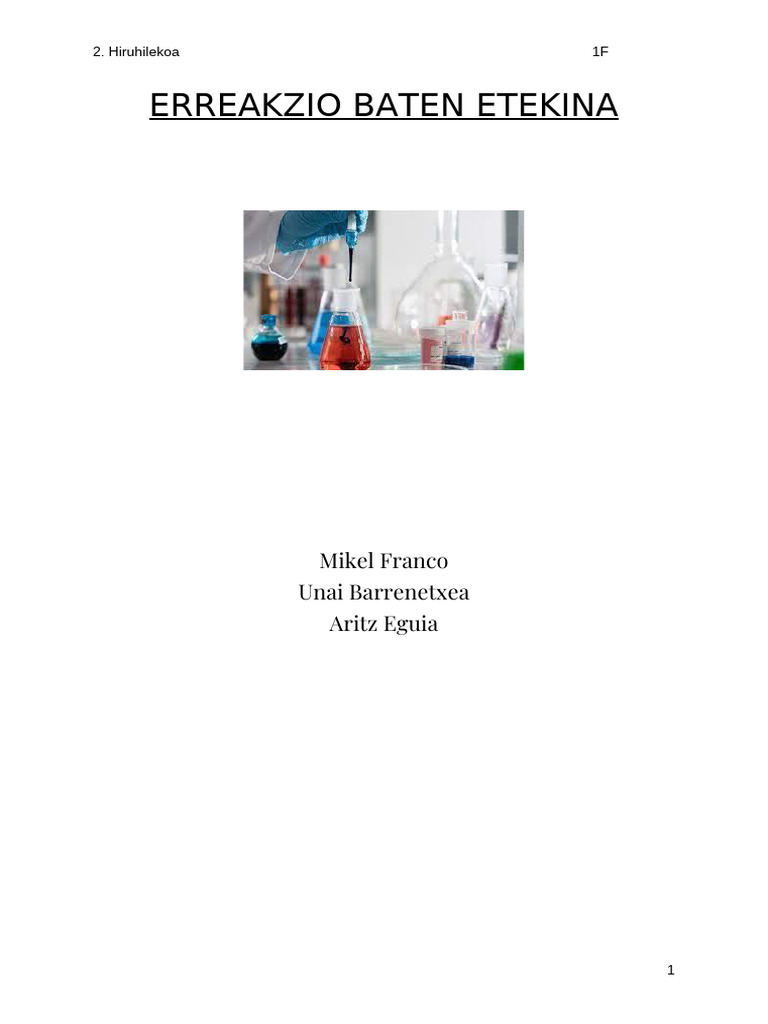 Erreakzio Baten Etekina | PDF