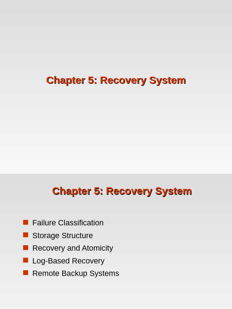 Ch-5 Recovery - Systems | PDF | Computer Data Storage | Database Transaction