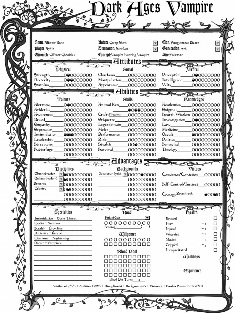 V20 Elder - DA - Interactive Sheet | PDF