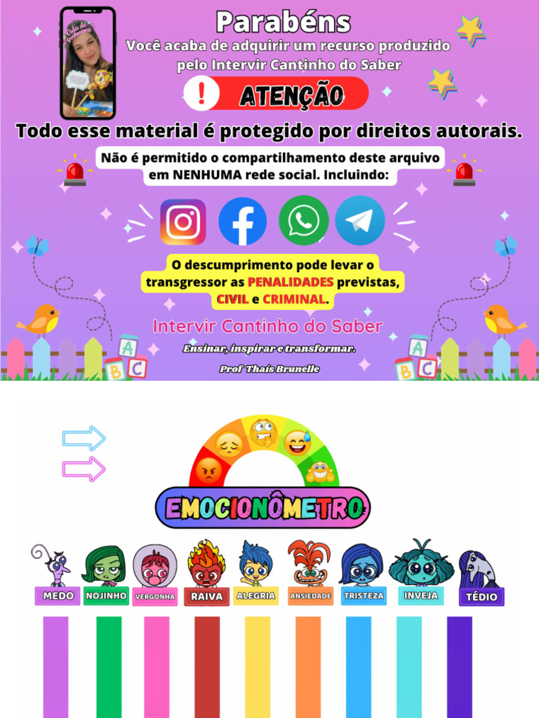 Emocionometro Projeto Trabalhando Minhas Emocoes Tx6wnq | PDF