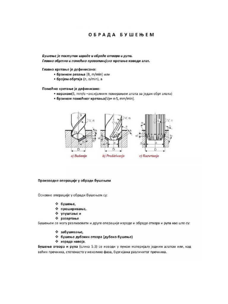Lekcija Za Praksu Obrada Busenjem | PDF