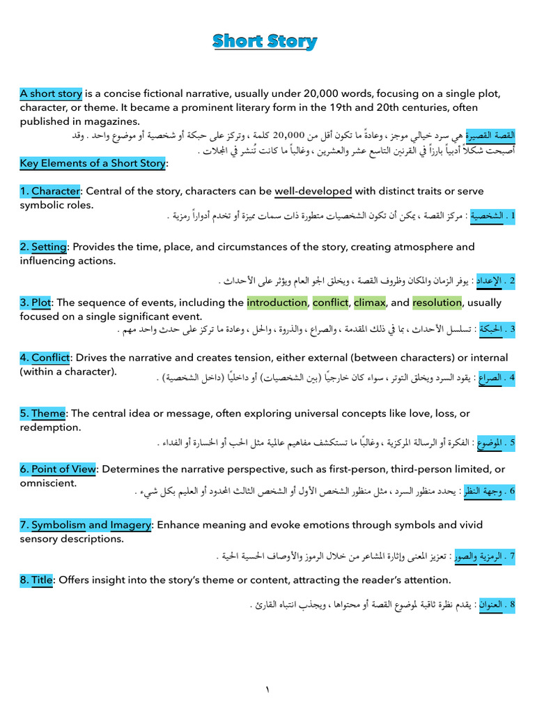 ShortStoryPart1 Copy-1 | PDF