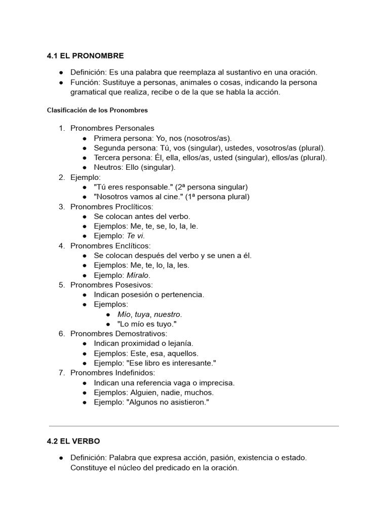 Tema 4, Gramaticales2 | PDF | Verbo | Pronombre