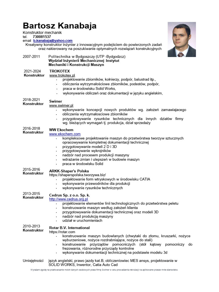Kanabaja Bartosz CV | PDF