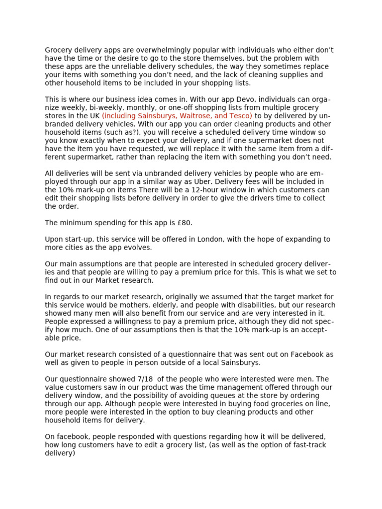 Script for Business | PDF | Supermarket | Grocery Store