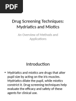 Miotics and Mydriatics | PDF | Ophthalmology | Human Eye