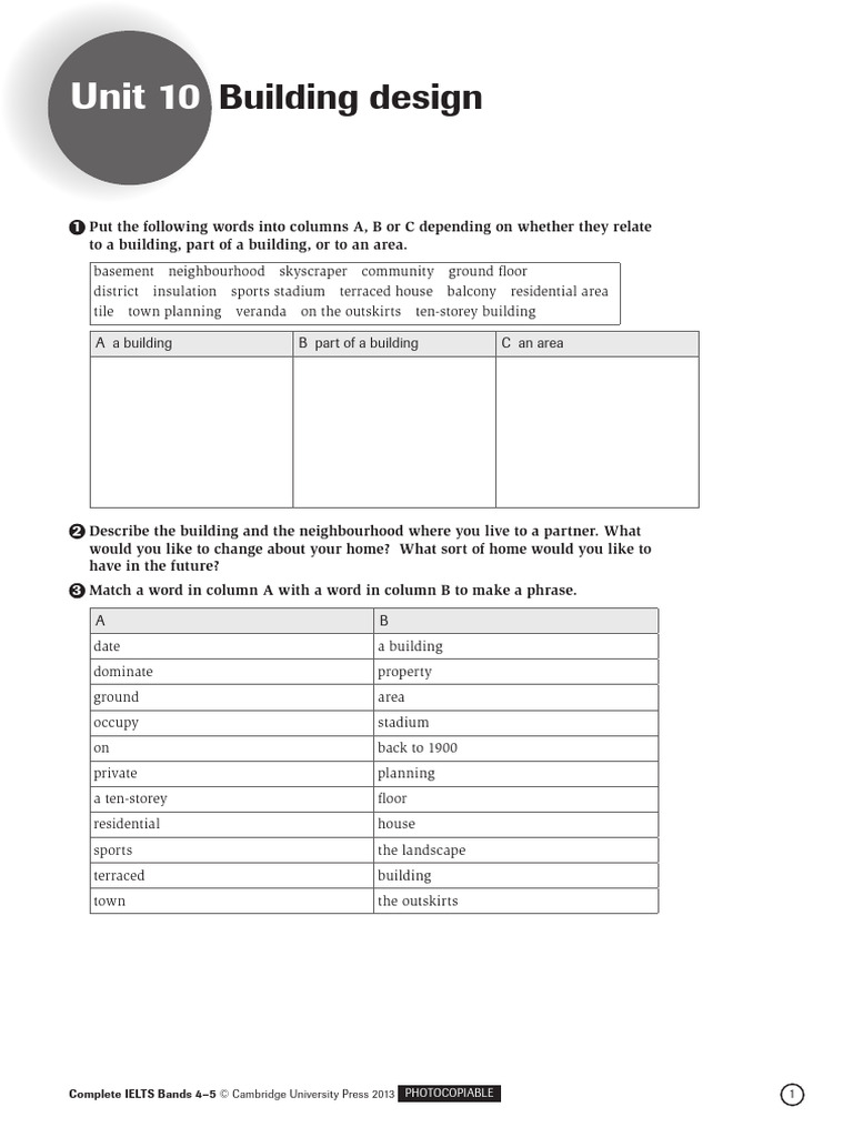Complete IELTS Bands 4-5 WS U10 | PDF | Verb | Adjective