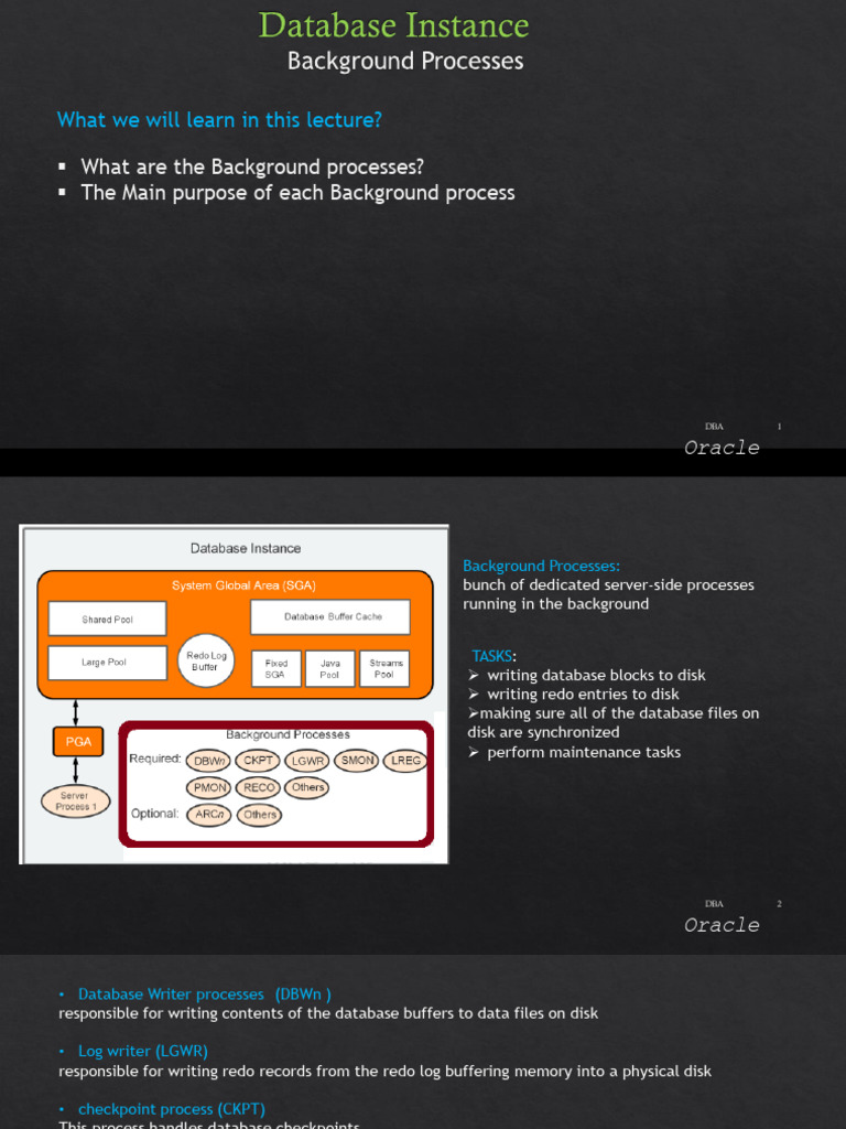 Background Processes | PDF | Databases | Cache (Computing)