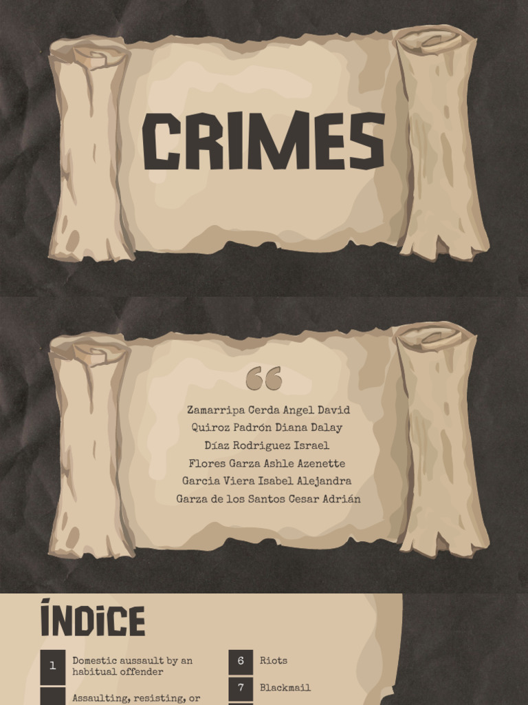 Crimes | PDF | Crimes | Crime & Violence