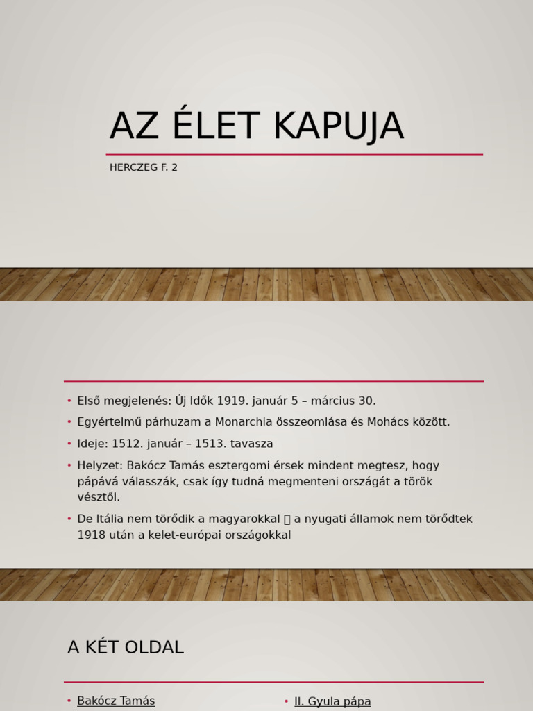 HF) Az Élet Kapuja | PDF