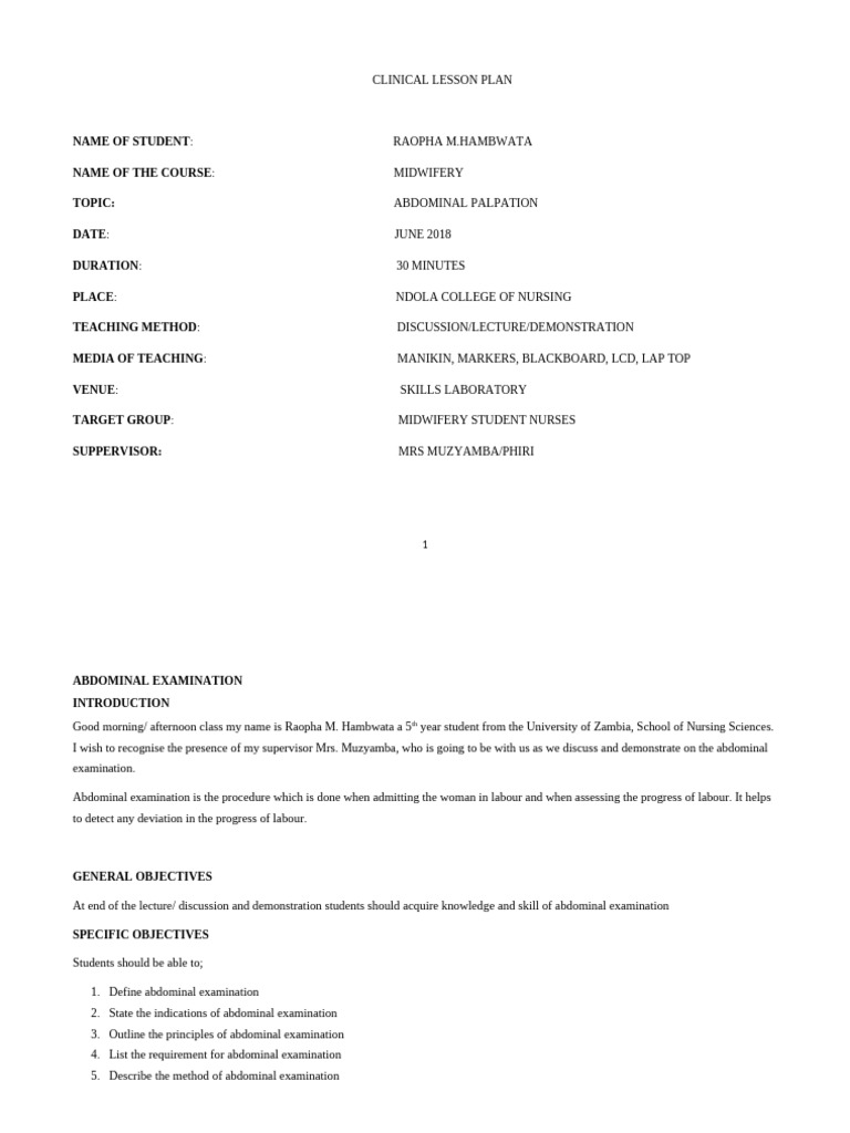Abdominal Examination in Pregnancy | PDF | Pelvis | Abdomen