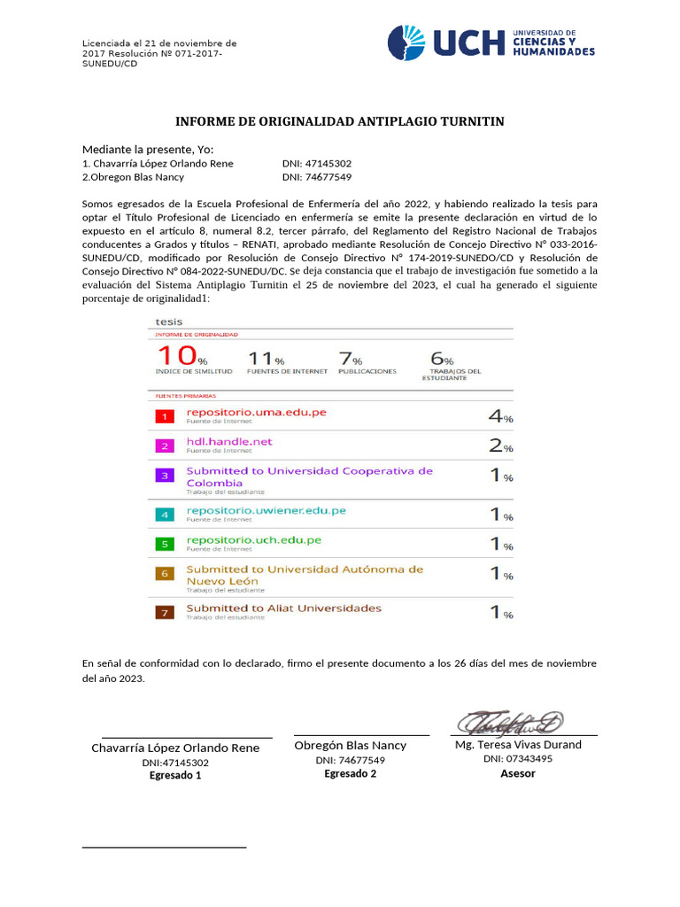 Informe de Originalidad-Antiplagio-Turnitin | PDF