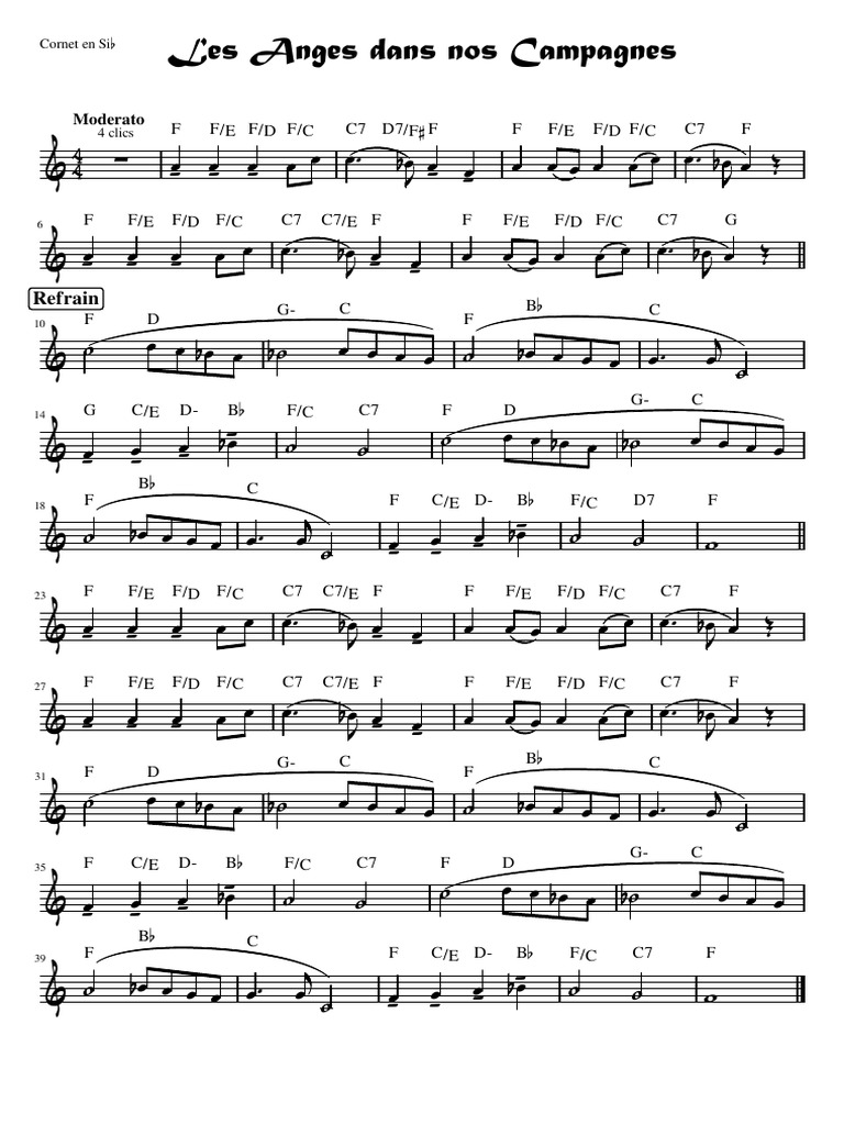 Les Anges Dans Nos Campagnes-Cornet - en - Sib | PDF