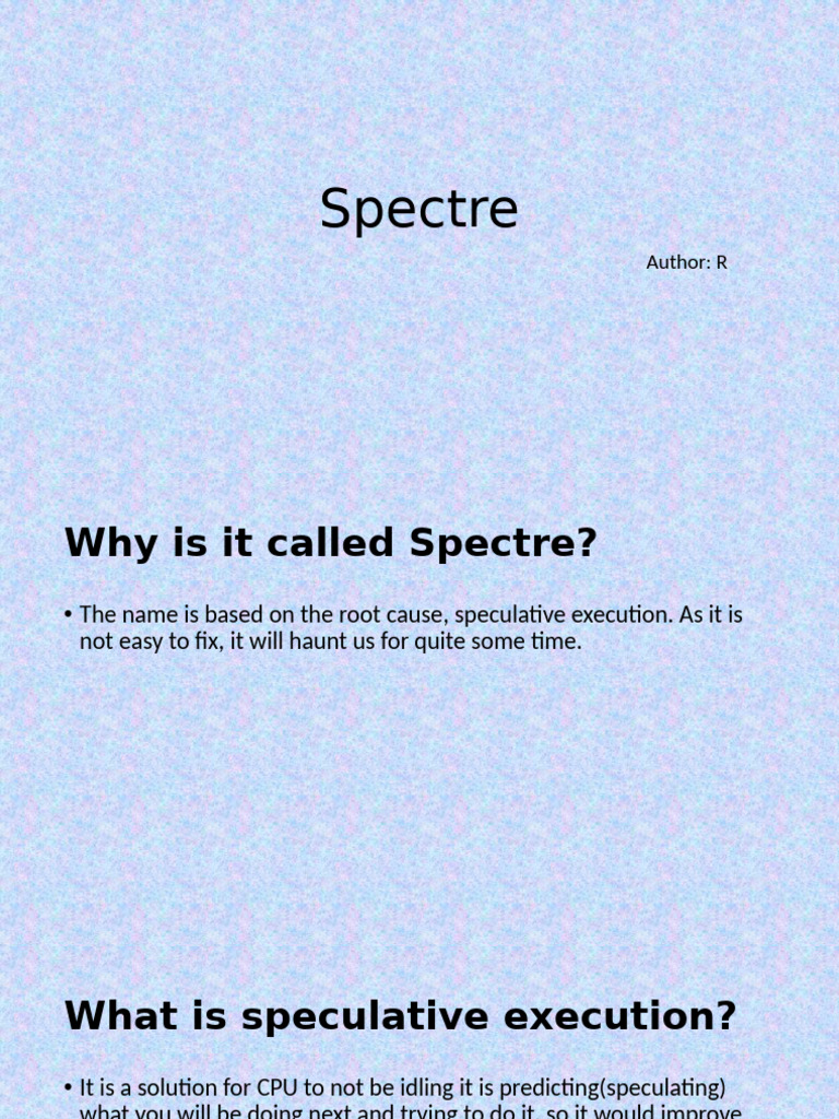 ENG_spectre | PDF | Central Processing Unit | Computer Hardware