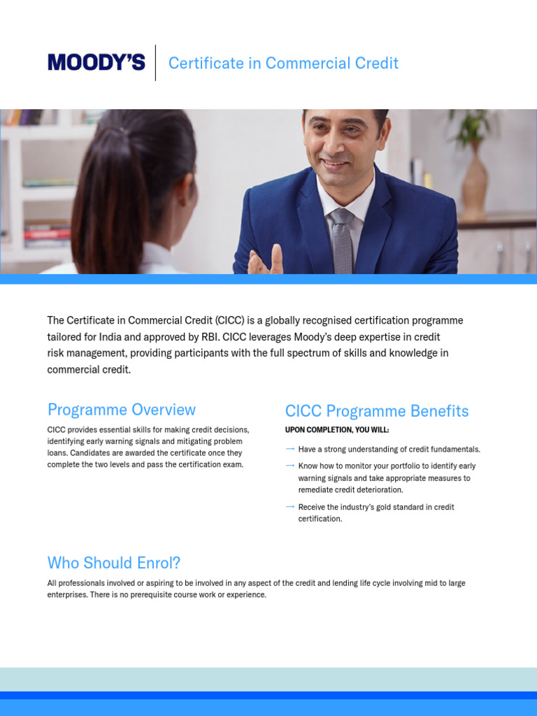 CICC: Certificate in Commercial Credit | PDF | Risk | Credit