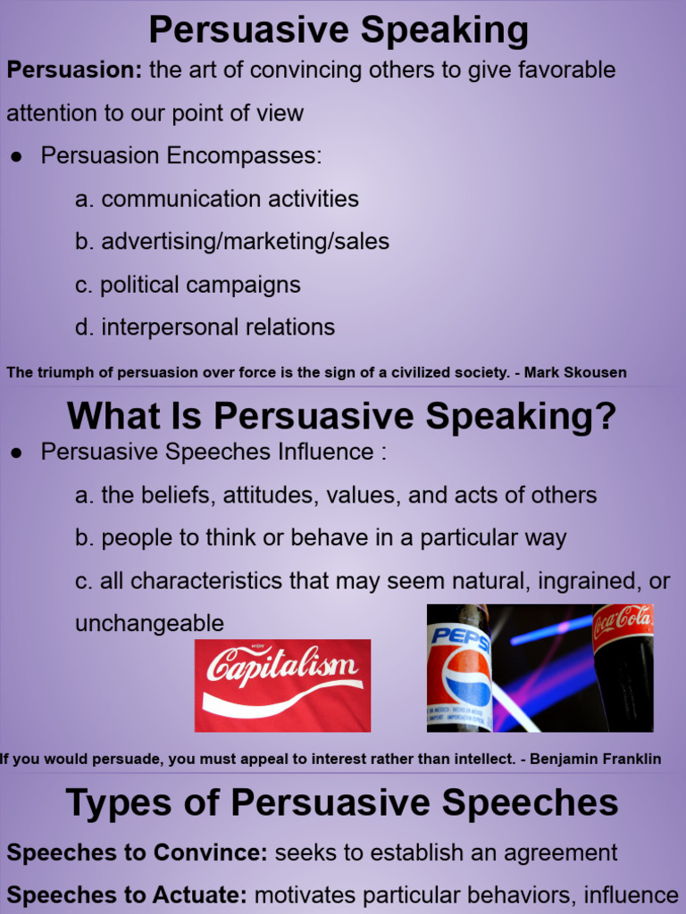 Copy of 12. Persuasive Speaking | PDF | Persuasion | Rhetoric