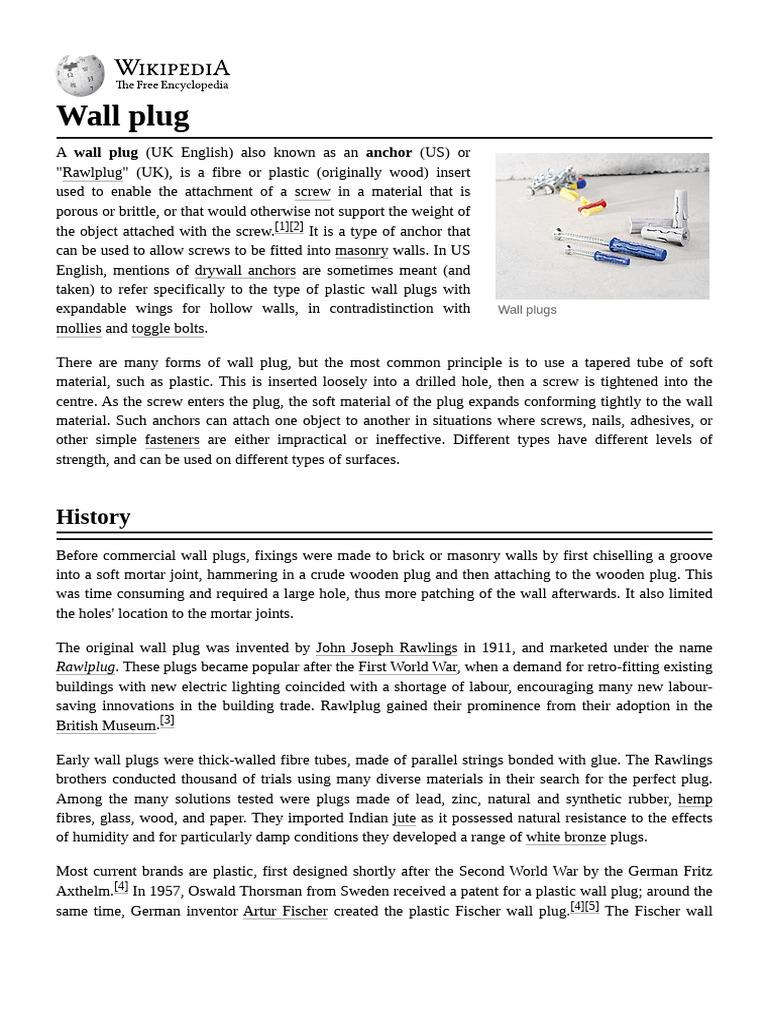 Wall_plug | PDF | Materials | Building Engineering