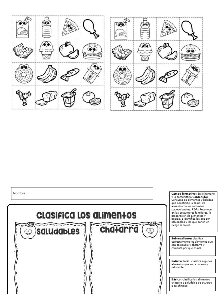 Clasificación de Alimentos Saludables | PDF