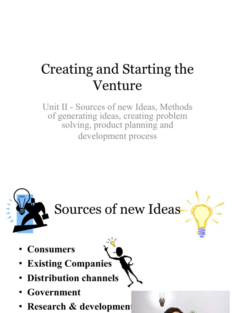 Starting a New Venture Guide | PDF | Brainstorming | New Product ...