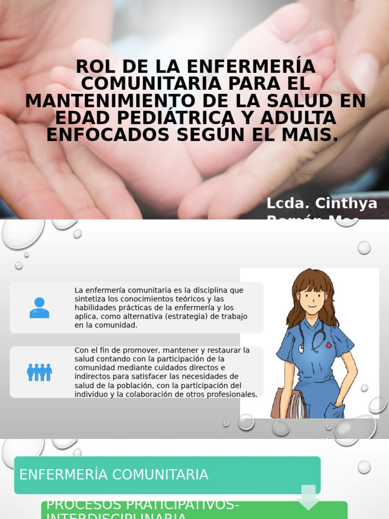 Rol de La Enfermería Comunitaria | PDF | Enfermería | Cuidado de la salud