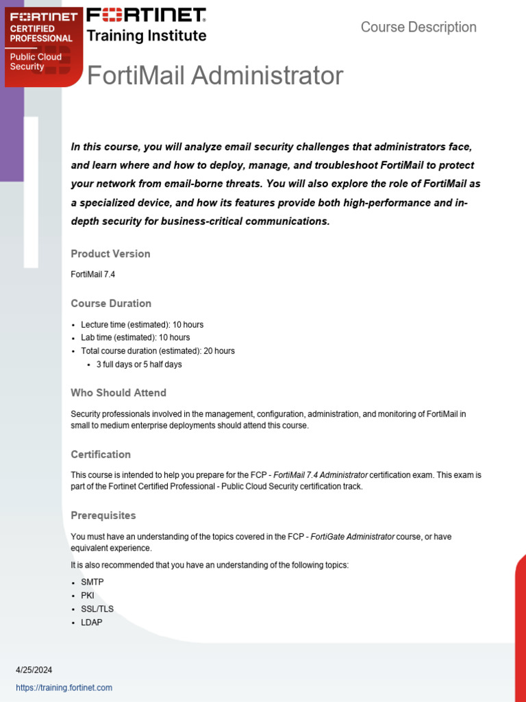 FortiMail Administrator | PDF | Secure Communication | Computer Science