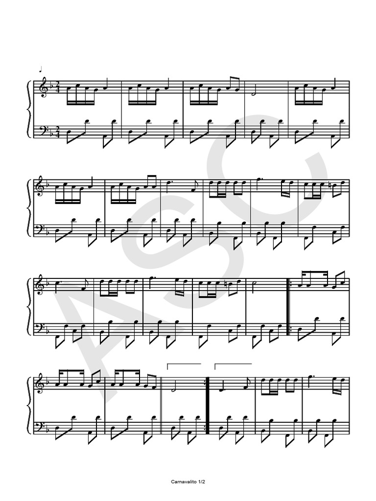 Carnavalito Sheet Music Analysis | PDF