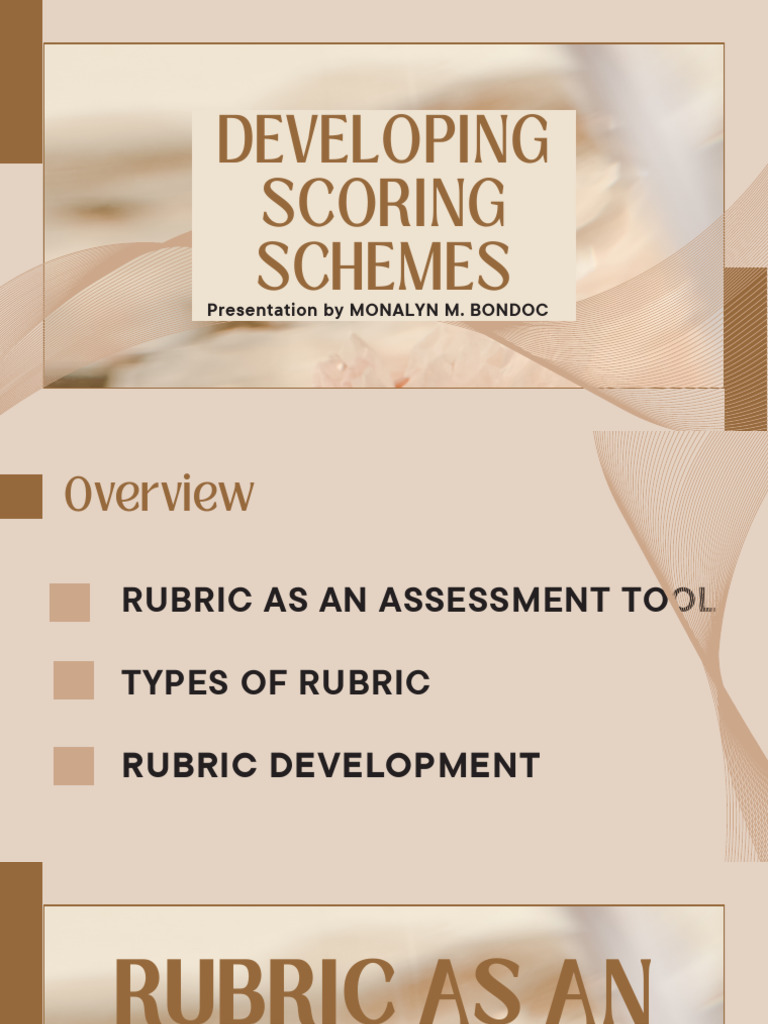 Developing Scoring Schemes | PDF | Rubric (Academic) | Educational Assessment