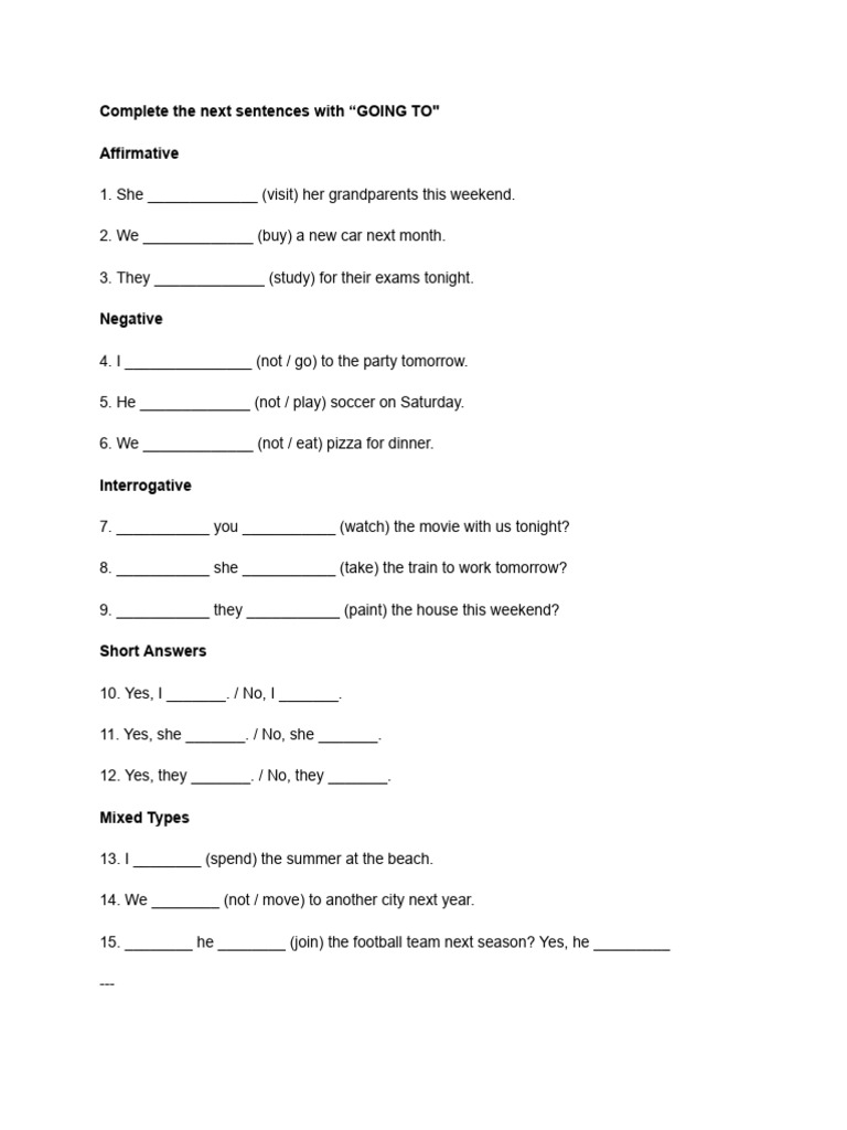 Will - Going To | PDF