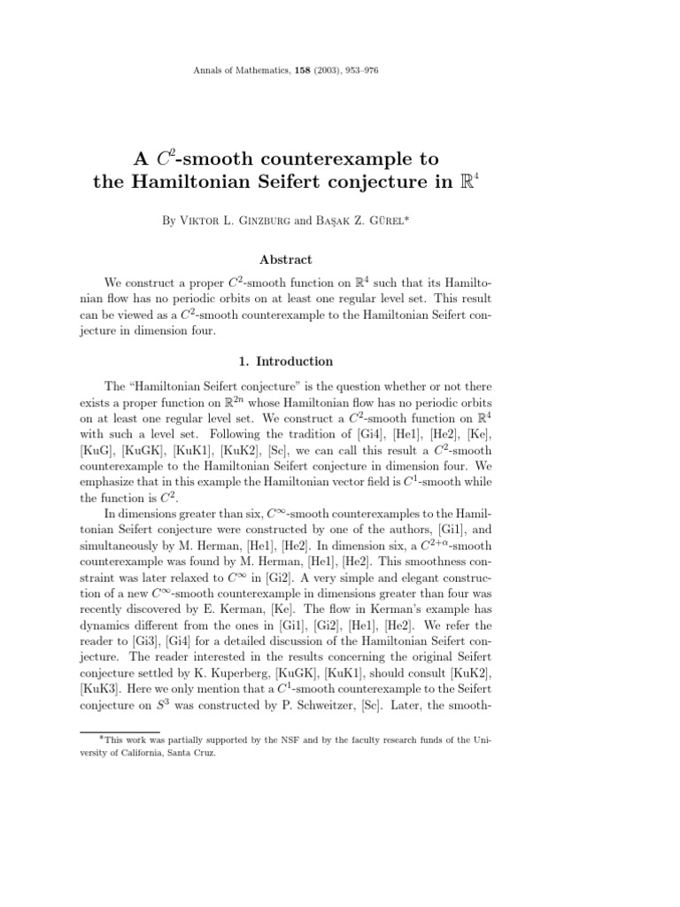 2003 A C2-Smooth Counterexample To The Hamiltonian Seifert Conjecture ...