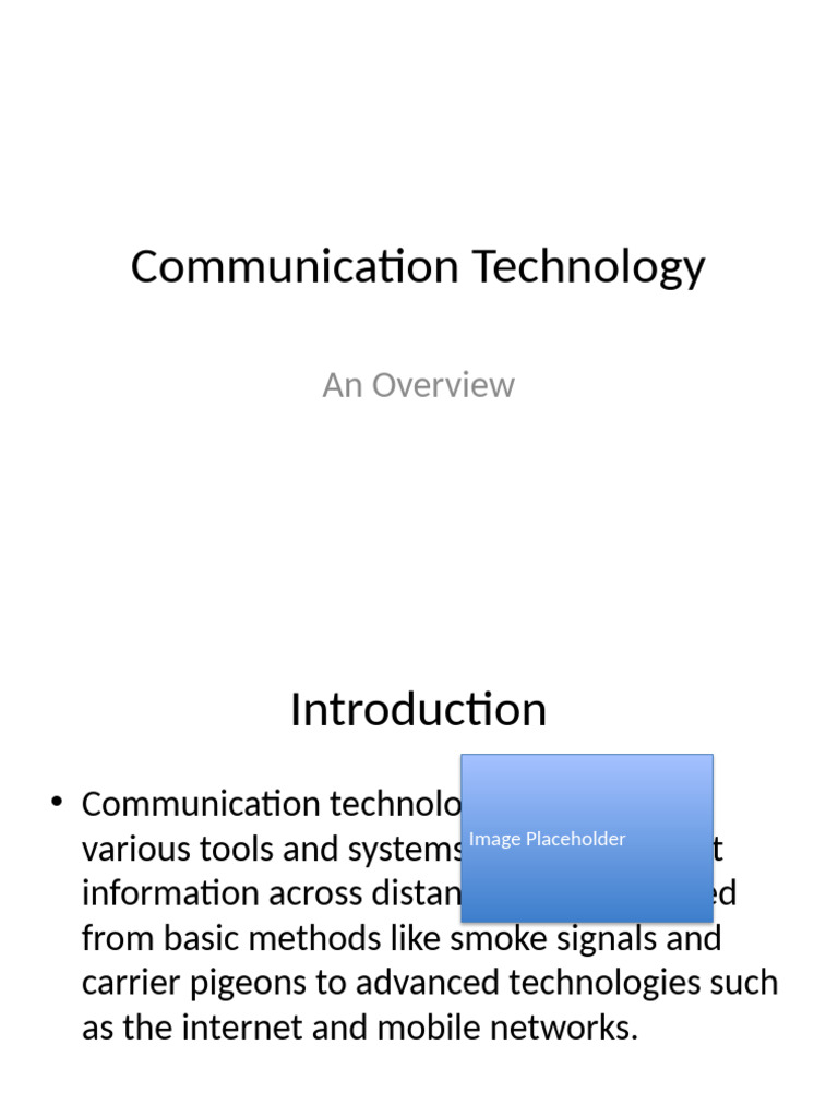 Updated Communication Technology Presentation With Placeholders | PDF