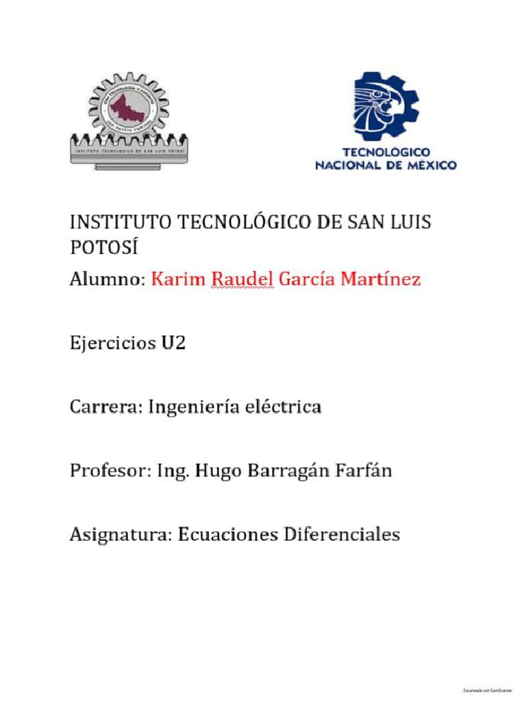 Ejercicios U2 E.D | PDF