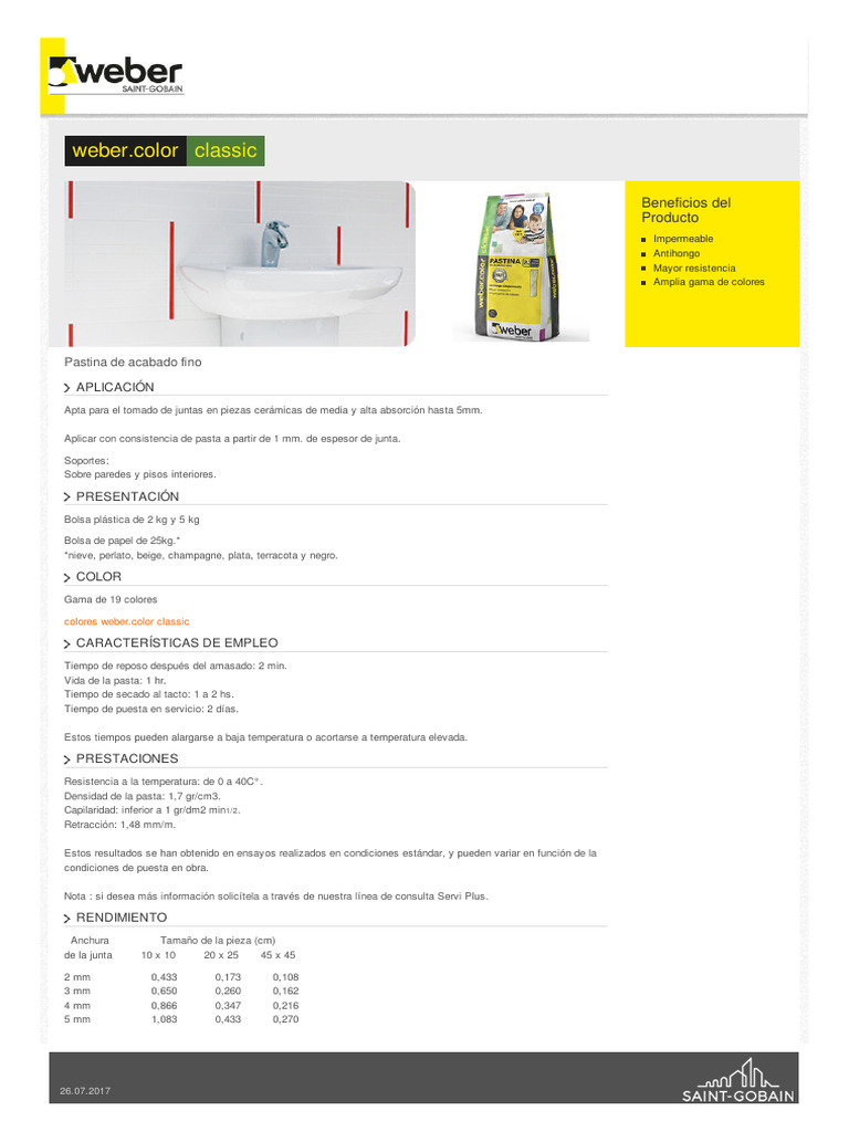 webercolor-classic | PDF | Materiales