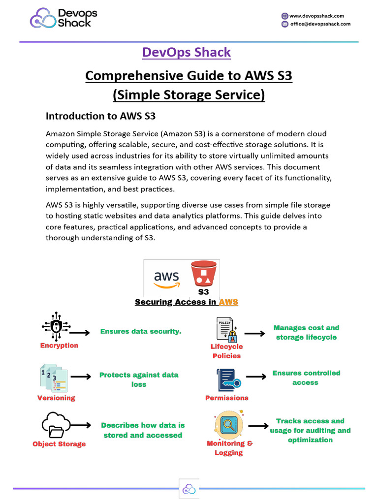 AWS S3 Developer Guide Overview | PDF | Amazon Web Services ...