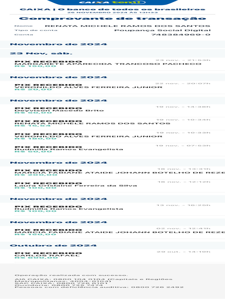 Extrato novembro | PDF