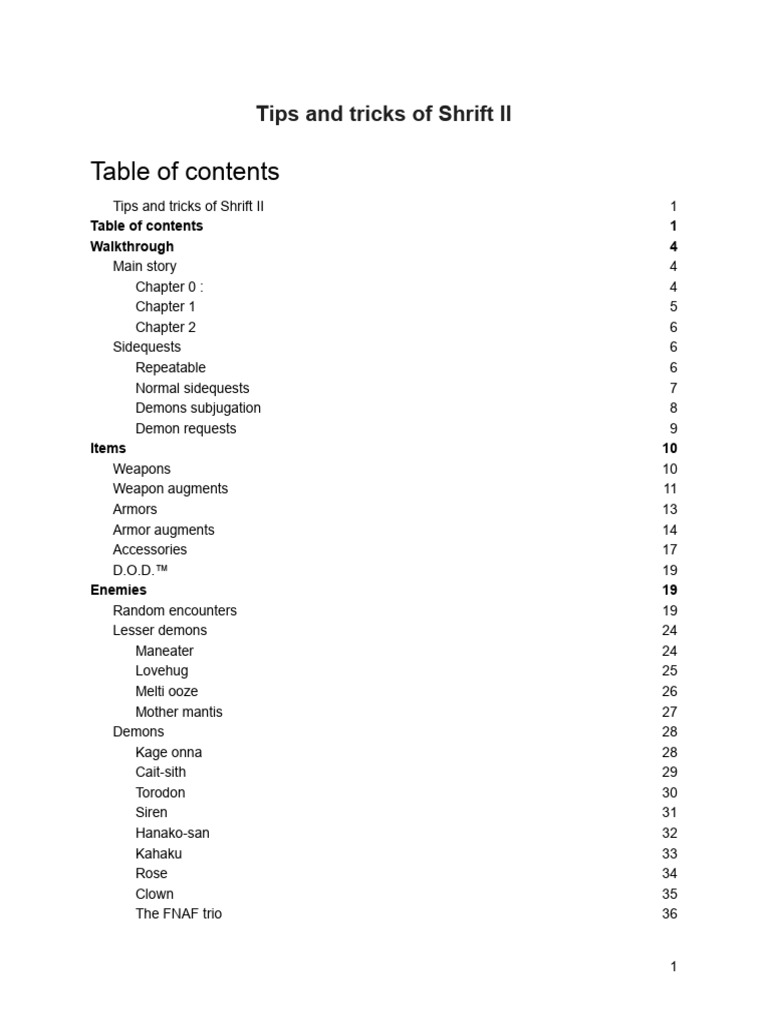 Tips and Tricks of Shrift II | PDF