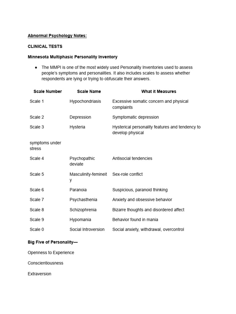 Abnormal Psychology Notes | PDF | Positron Emission Tomography | Psychology
