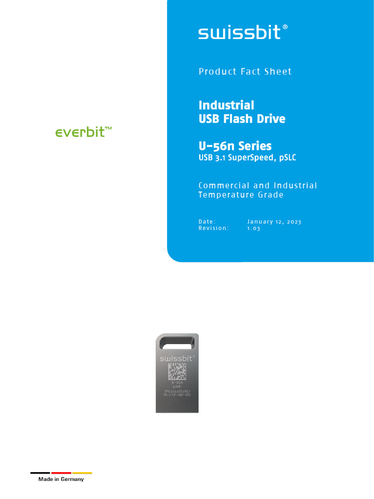 Swissbit-U-56n Fact Sheet | PDF | Usb | Flash Memory