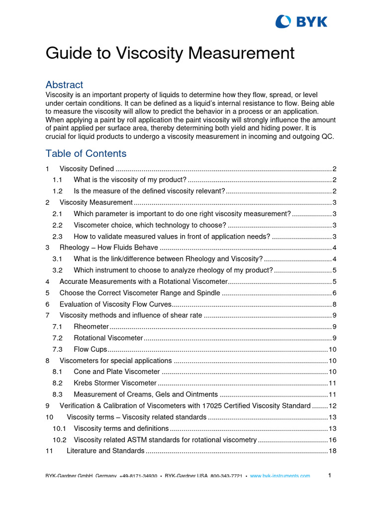 White Paper Viscometry Measurement EN 20240320 | PDF | Viscosity | Shear Stress
