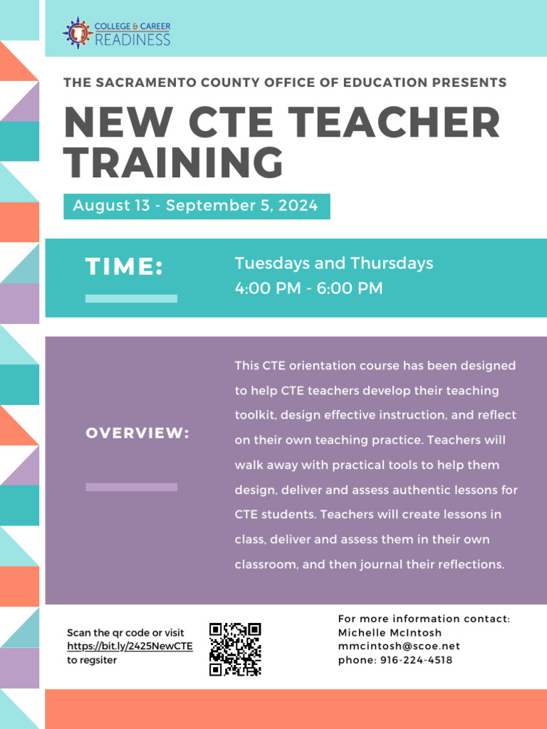 2024-2025 New CTE Teacher Course | PDF