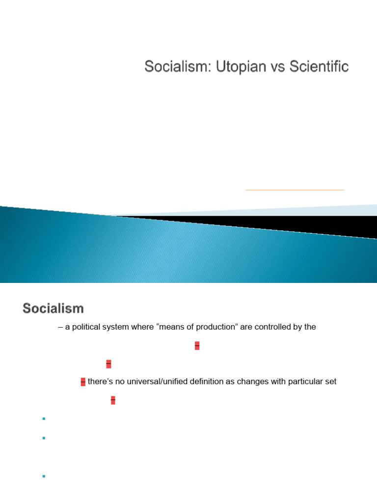 3 Socialism- Utopian vs Scientific | PDF | Socialism | Communism
