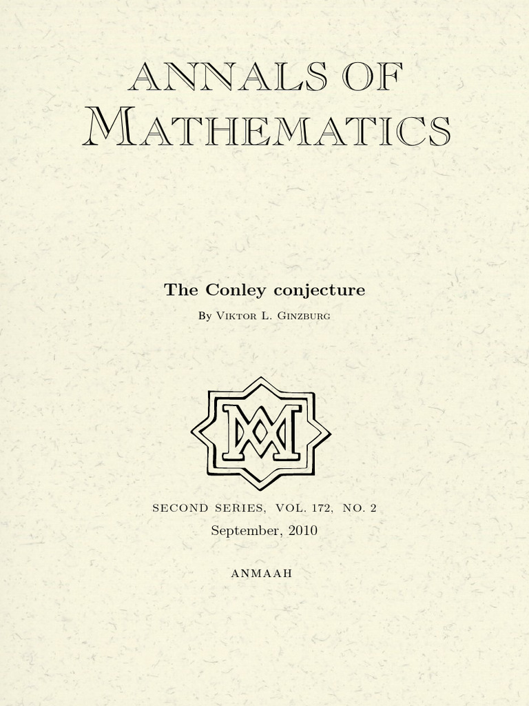 2010 The Conley conjecture | PDF | Manifold | Basis (Linear Algebra)