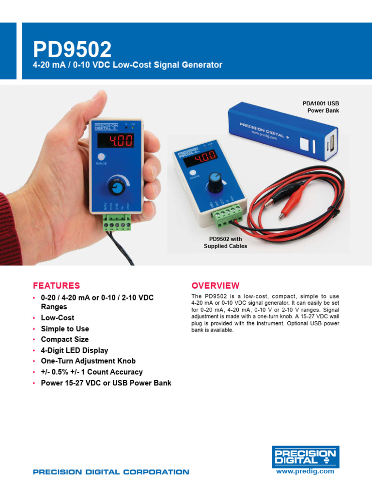 PD9502 Low-Cost Signal Generator | PDF | Usb | Electricity