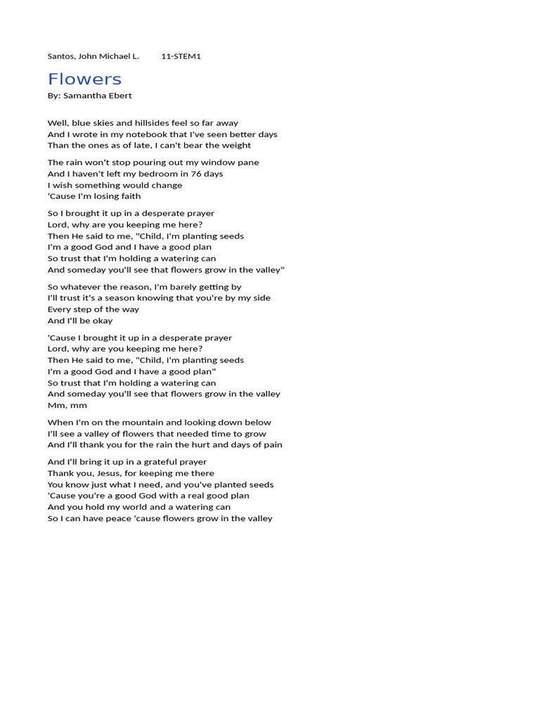Flowers Samantha Ebert | PDF