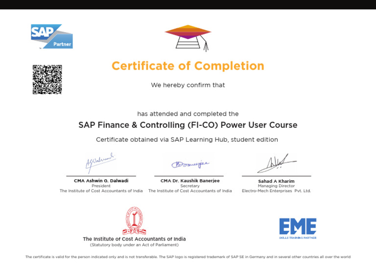 Certificate of Completion: Sujal Shrivas | PDF