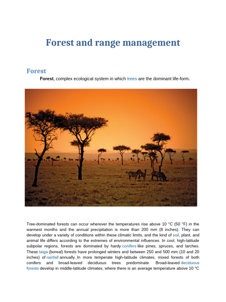 Forest and Range Management | PDF | Forests | Trees