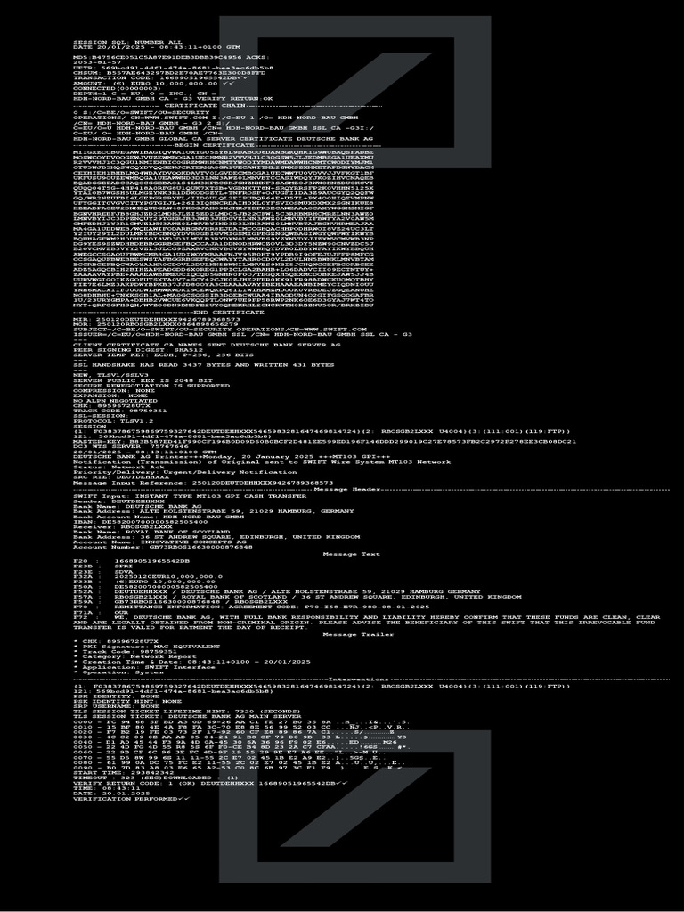 2 - Blackscreen - Hdh-Nord-Bau GMBH - Mt103-Gpi - 10M - 20.01.2025 ...