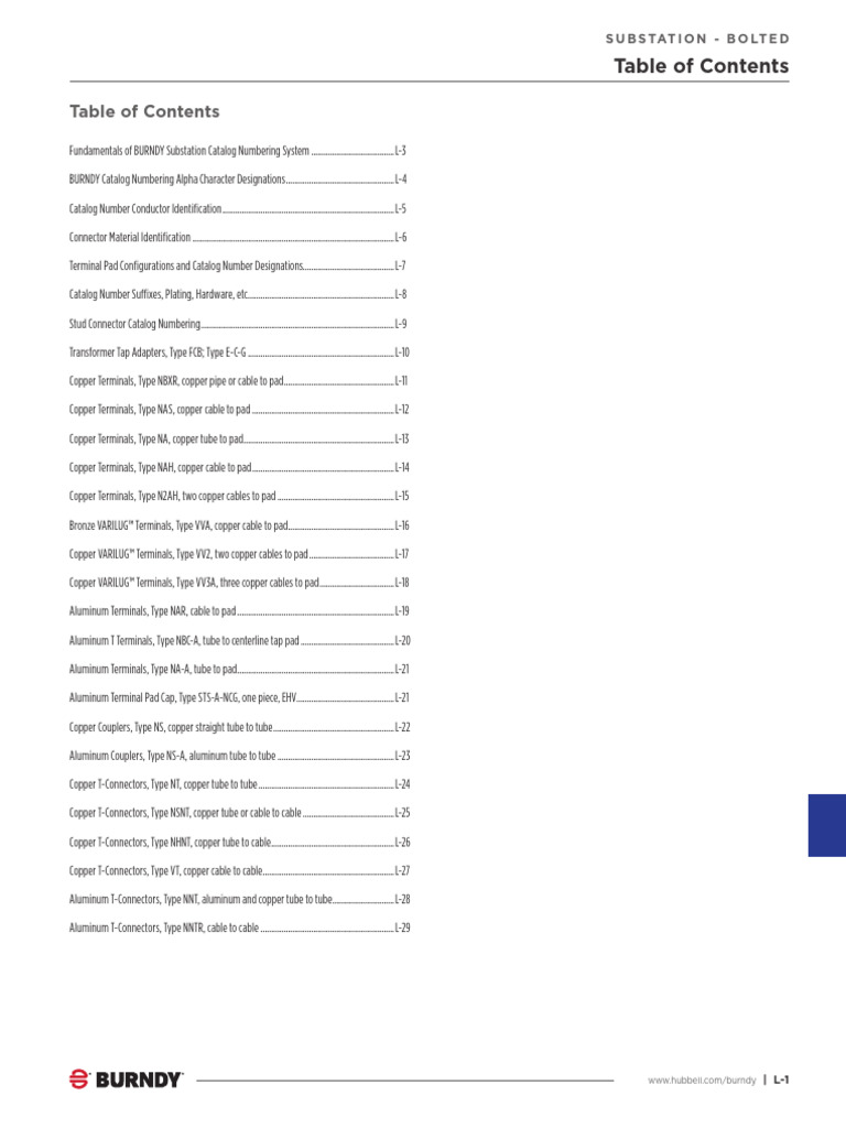 BUR SectionL - BoltedSubstation FullCatalog | PDF | Electrical Connector | Bronze