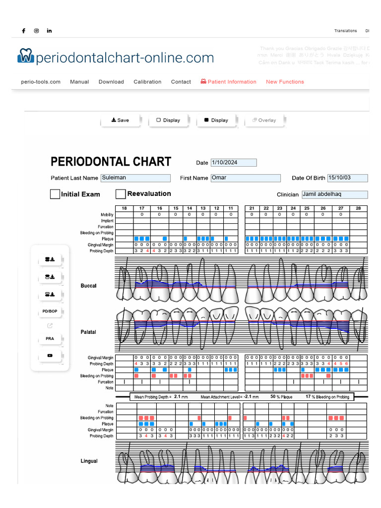 Periodontal Chart Online - WWW - Perio-Tools - Com 5 | PDF ...